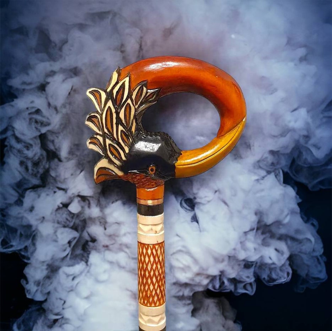 Cane Heron Bird Cane Animal Cane Wood Cane Wood Carved Ergonomic Wooden ...