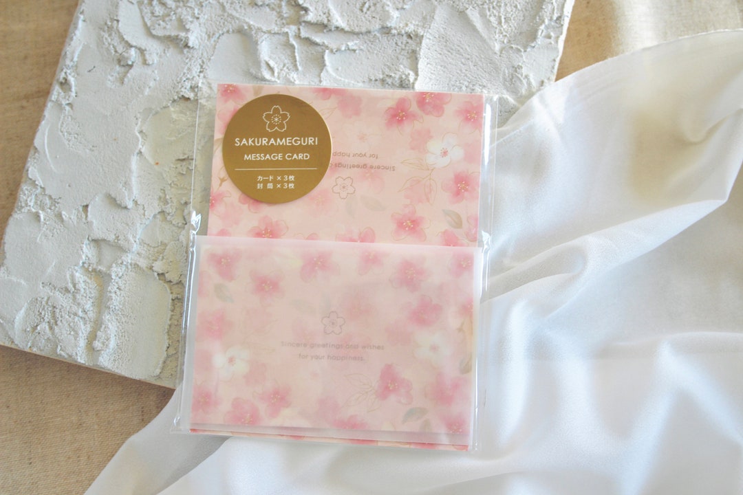 Beautiful Sakura Message Cards - Etsy