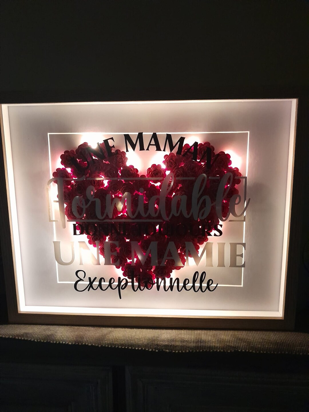 Personalized Rose Heart Frame - Etsy