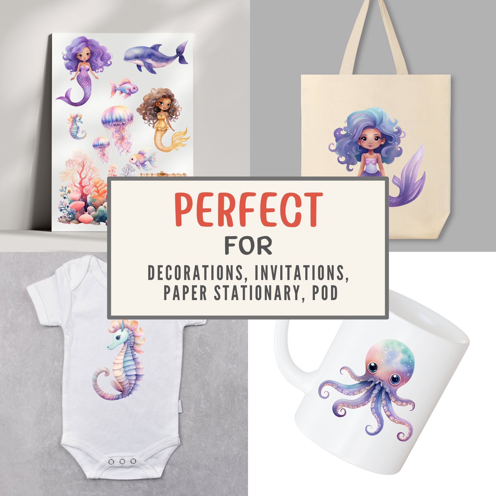 Black Mermaid PNG File, Instant Download, Afro Mermaid Clipart, Digital ...