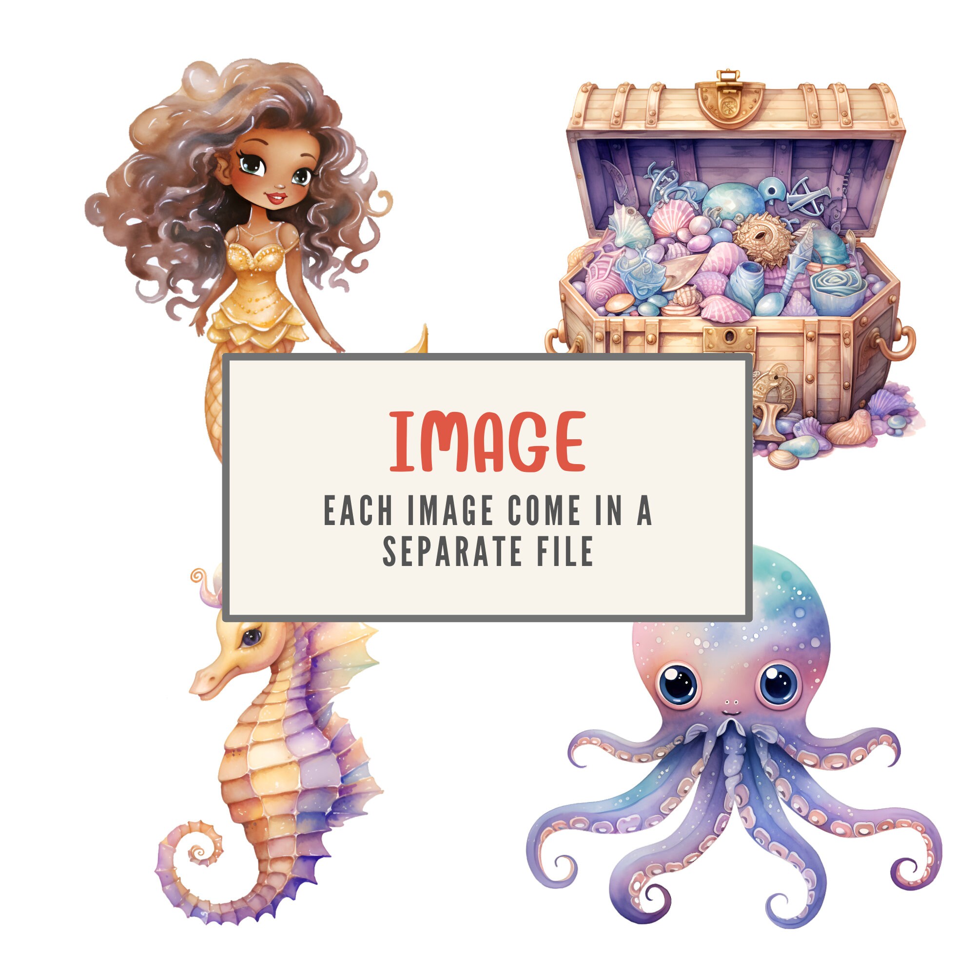 Black Mermaid PNG File, Instant Download, Afro Mermaid Clipart, Digital ...