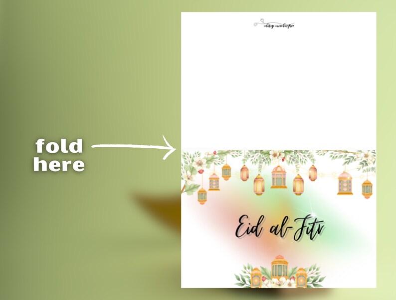 Eid Card Printable Eid Card Digital Eid Card Eid Gift Eid Al-fitr Eid ...