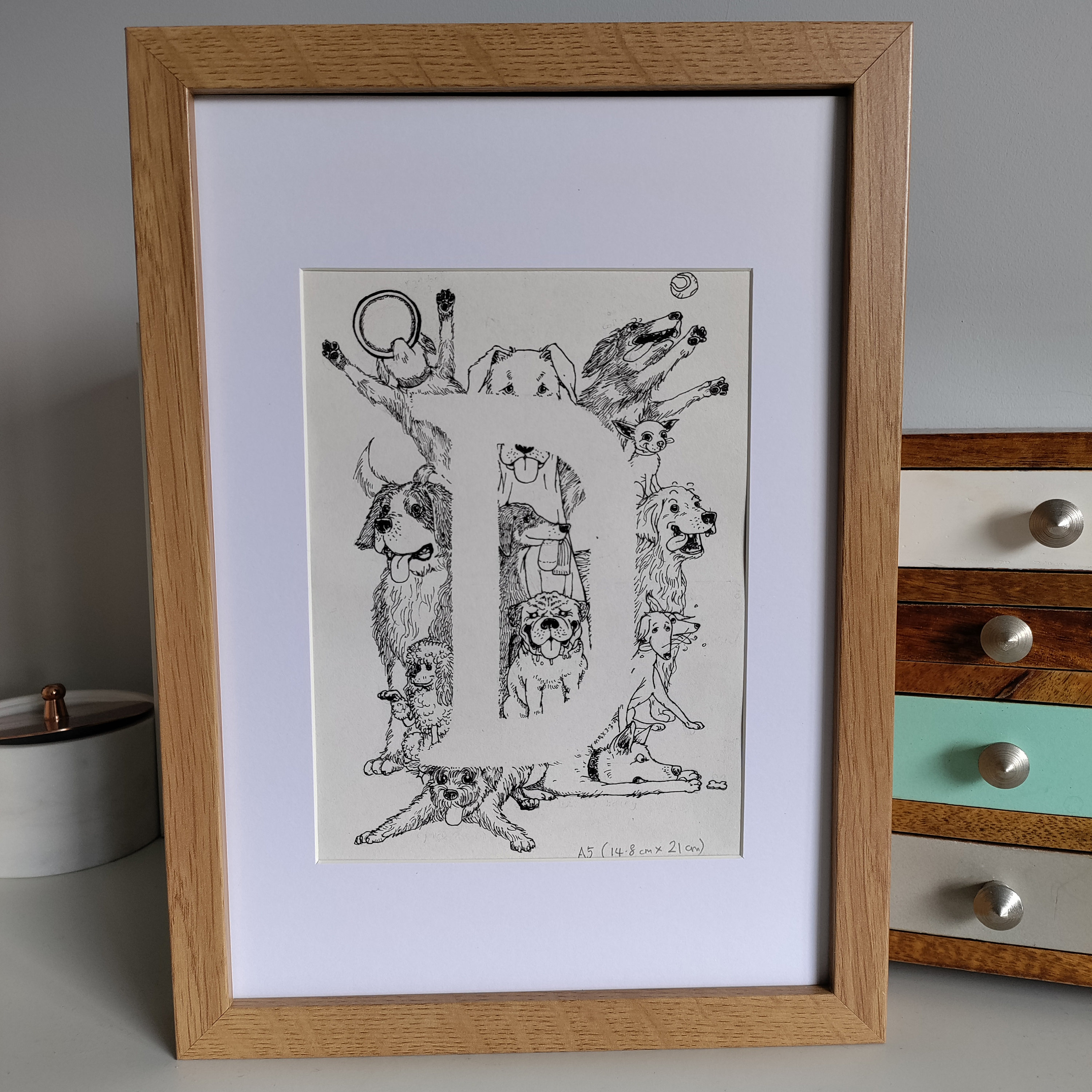 Personalised Bespoke Hand-drawn Illustrations Outlining the Letter or ...