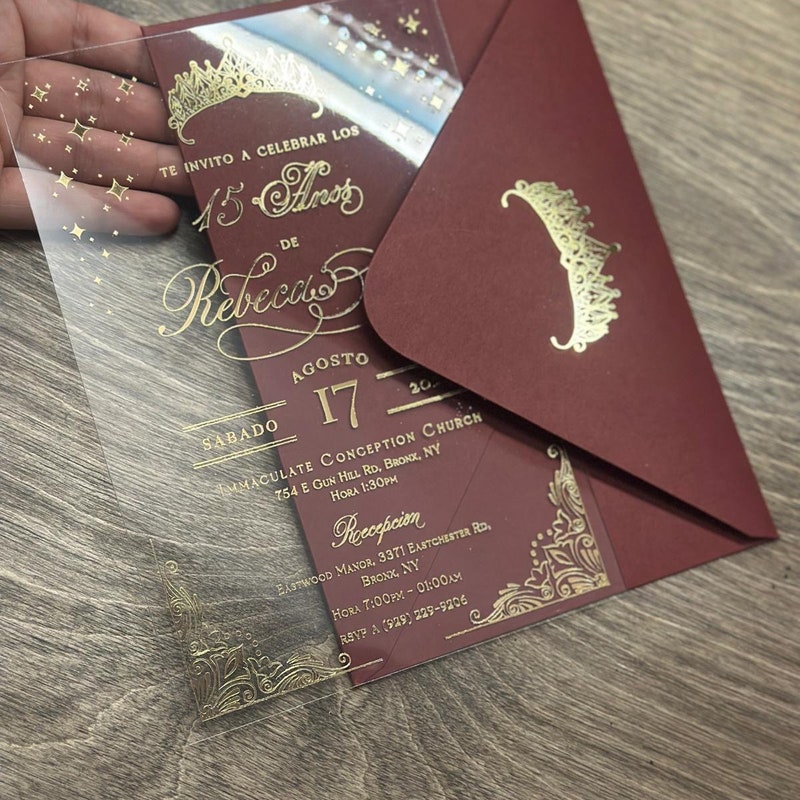 Acrylic Invitation - Etsy