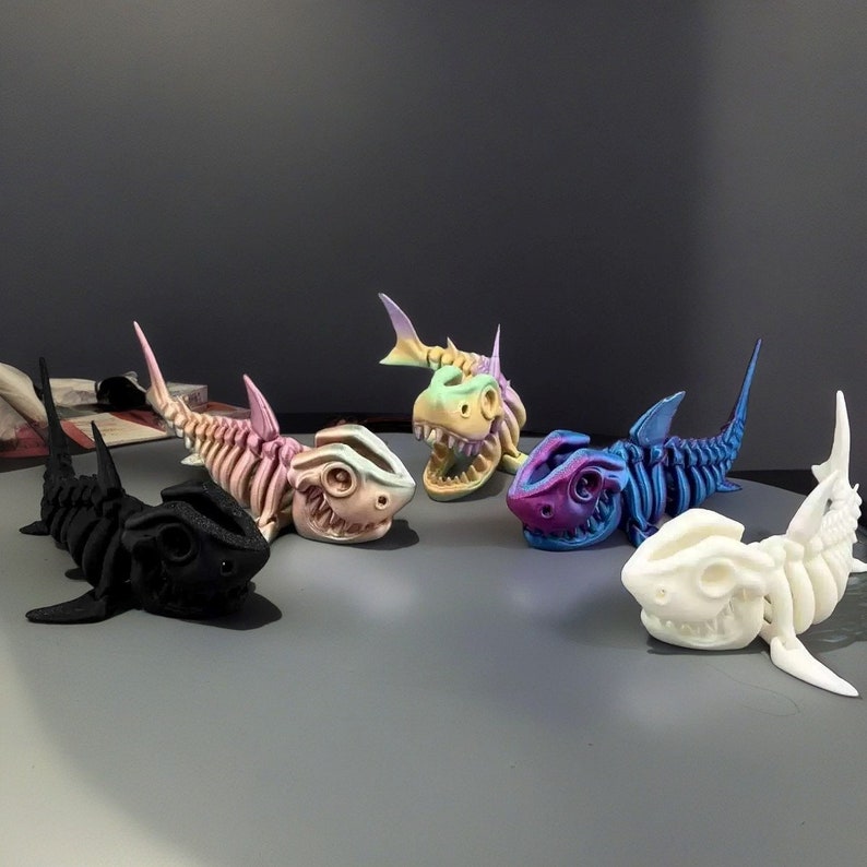 3D Printed Shark Model Toy With Movable Joints - Etsy