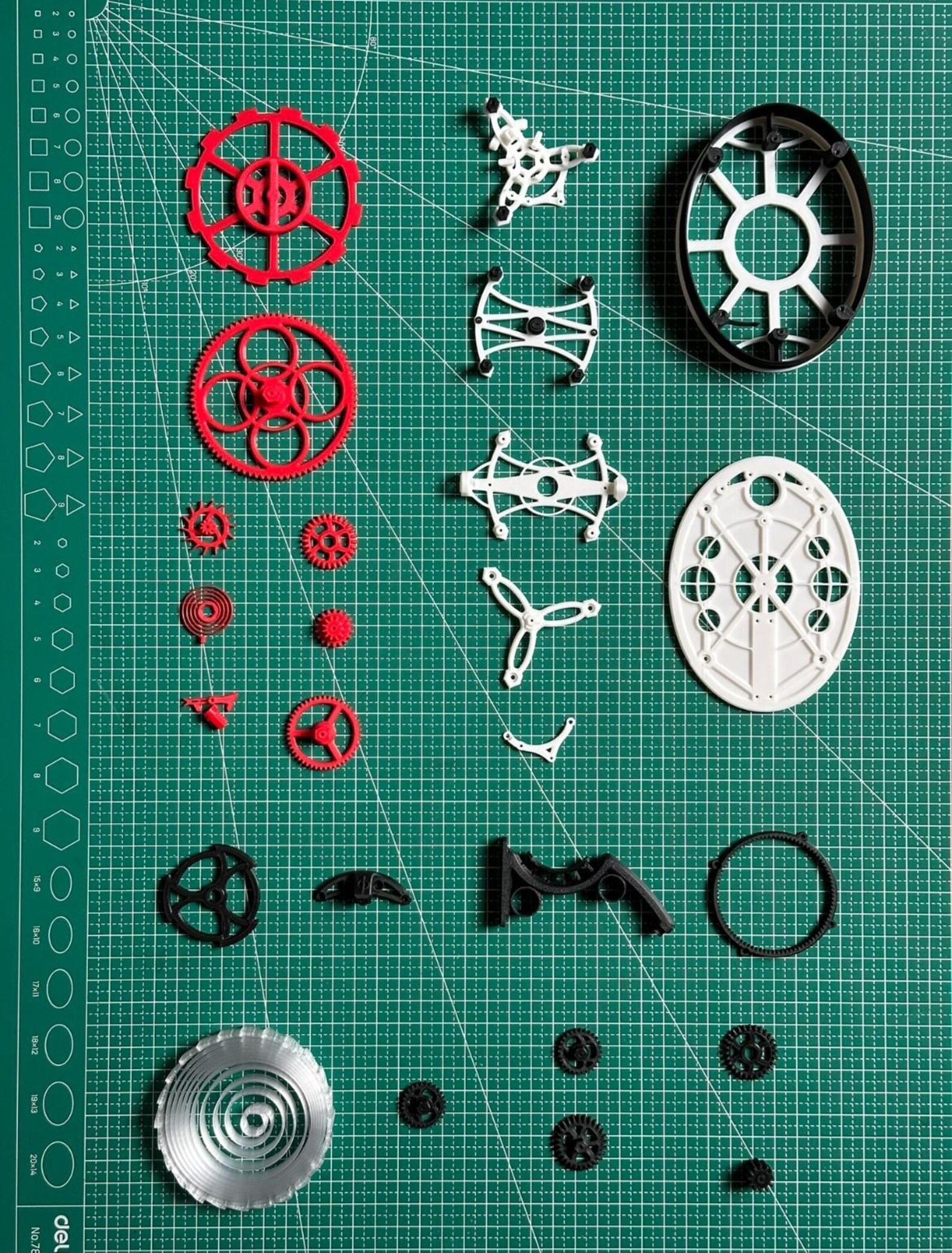 3d Printed Two Axis Tourbillon Plastic Model Desktop Toy Assembly