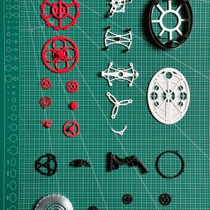 3D Printed Two-axis Tourbillon Plastic Model, Desktop Toy Assembly ...