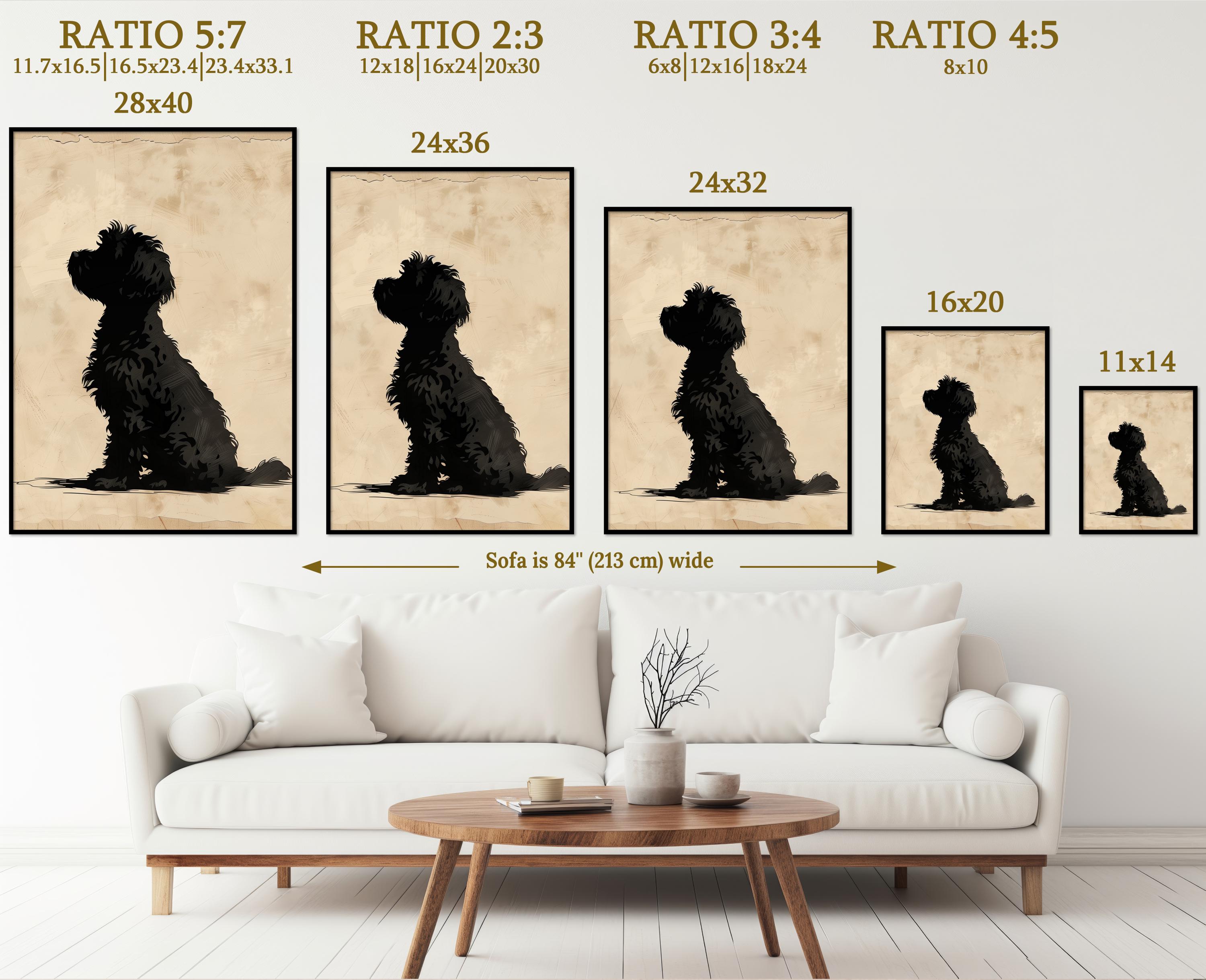 Poodle Wall Art: Elegant Silhouette - Modern Pet Decor - Etsy