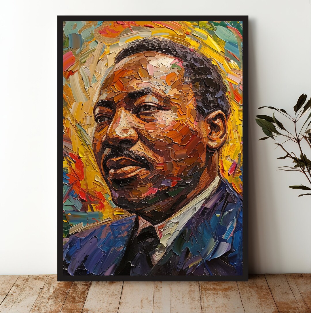 Vibrant MLK Wall Art Portrait Museum-quality Prints for Modern Spaces ...