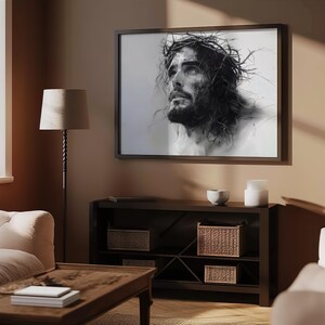 Jesus Poster LDS Art Christian Wall Decor Jesus Portrait Artwork Canvas ...