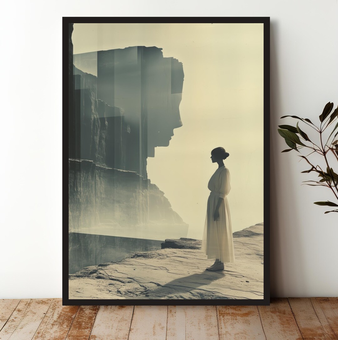 Liminal Space Wall Art Print - Dreamlike Landscape With Surreal Woman ...