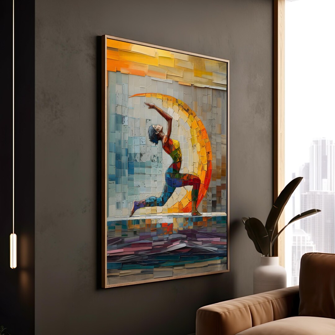 Modern Yoga Pose Art Print: Serene Meditation Room Decor - Etsy