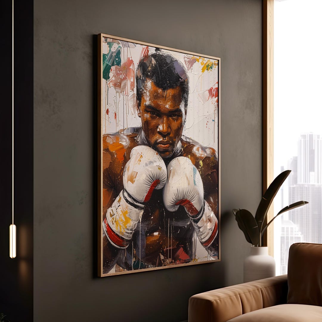 Boxing Legend Art Print: Dynamic Sports Room Canvas Decor - Etsy