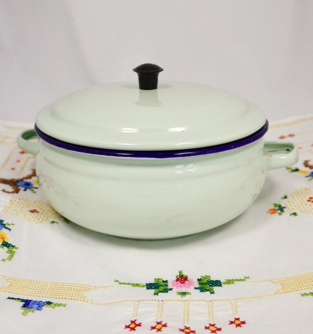 French Enamelware Cooking / Storage Pot - Etsy