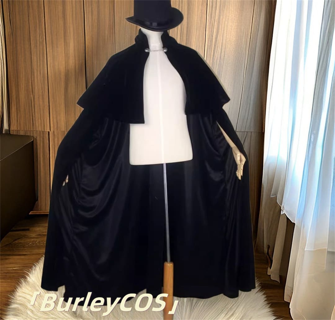 Black Cosplay Cape, Velvet Cape, Kids/adult Cosplay Cape, Vampire ...