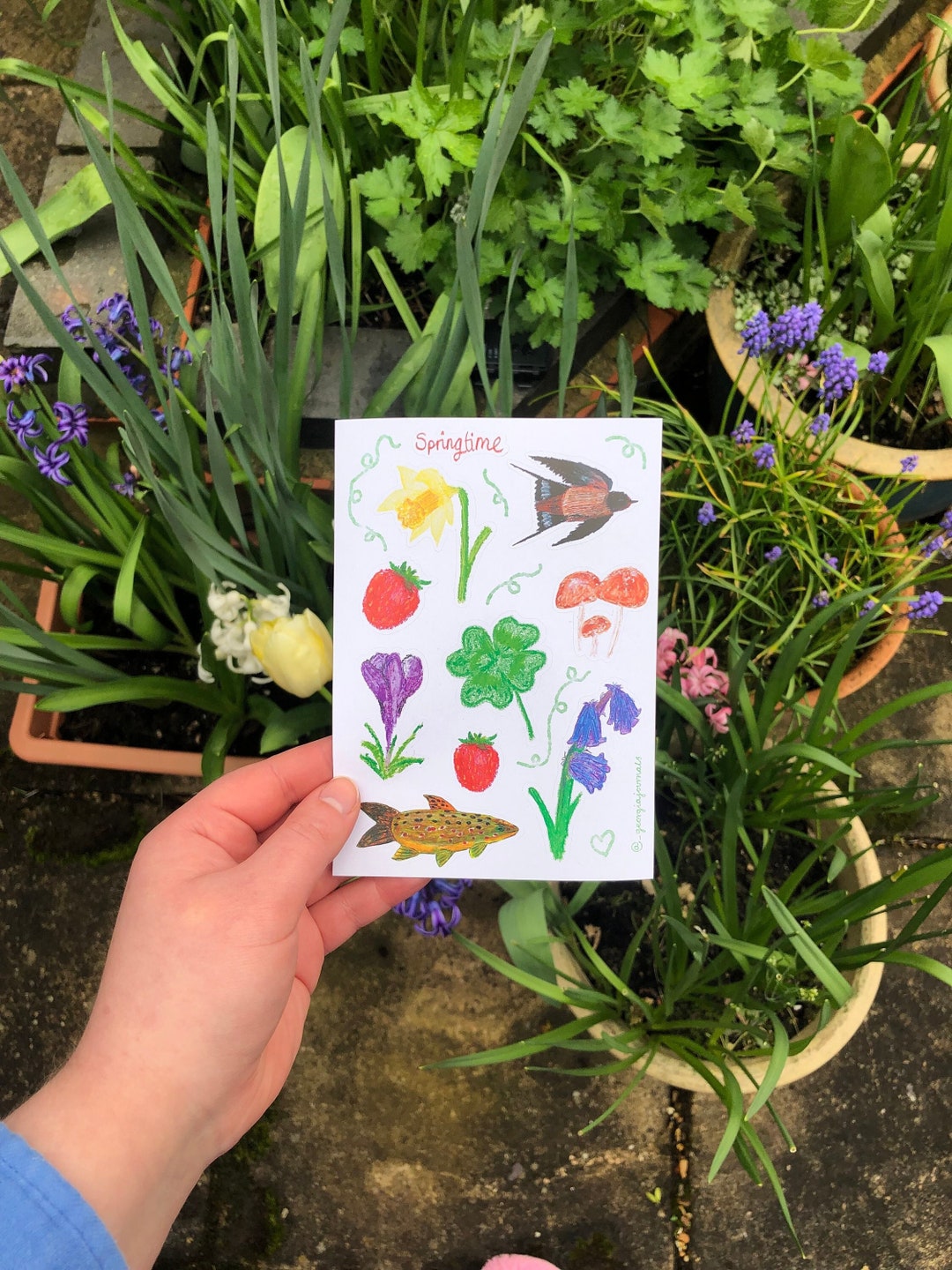 Spring Themed Sticker Sheet for Journaling, Notebooks and Planners ...