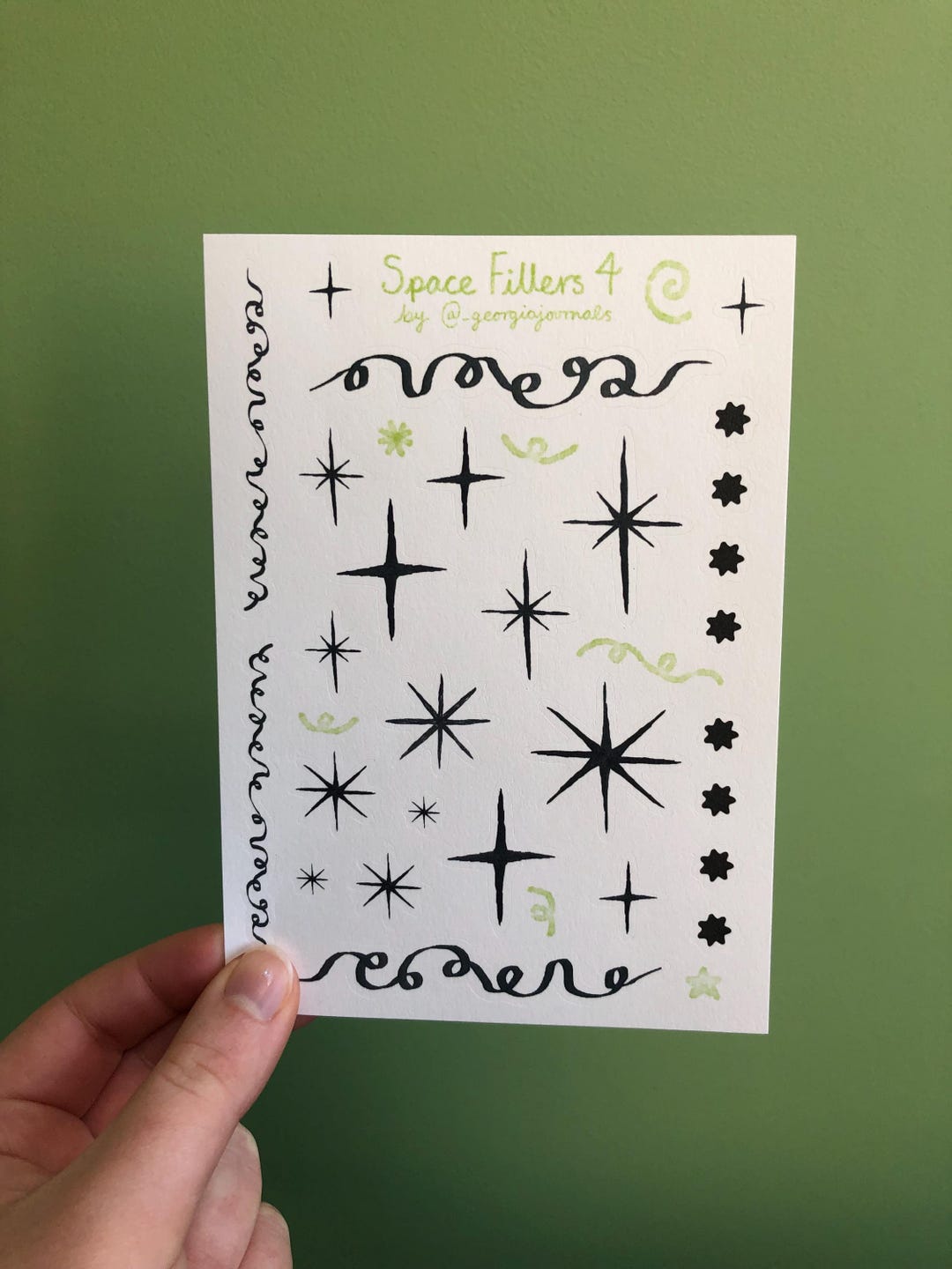 Textured Space Fillers Sticker Sheet, Journaling Stickers, Planner ...