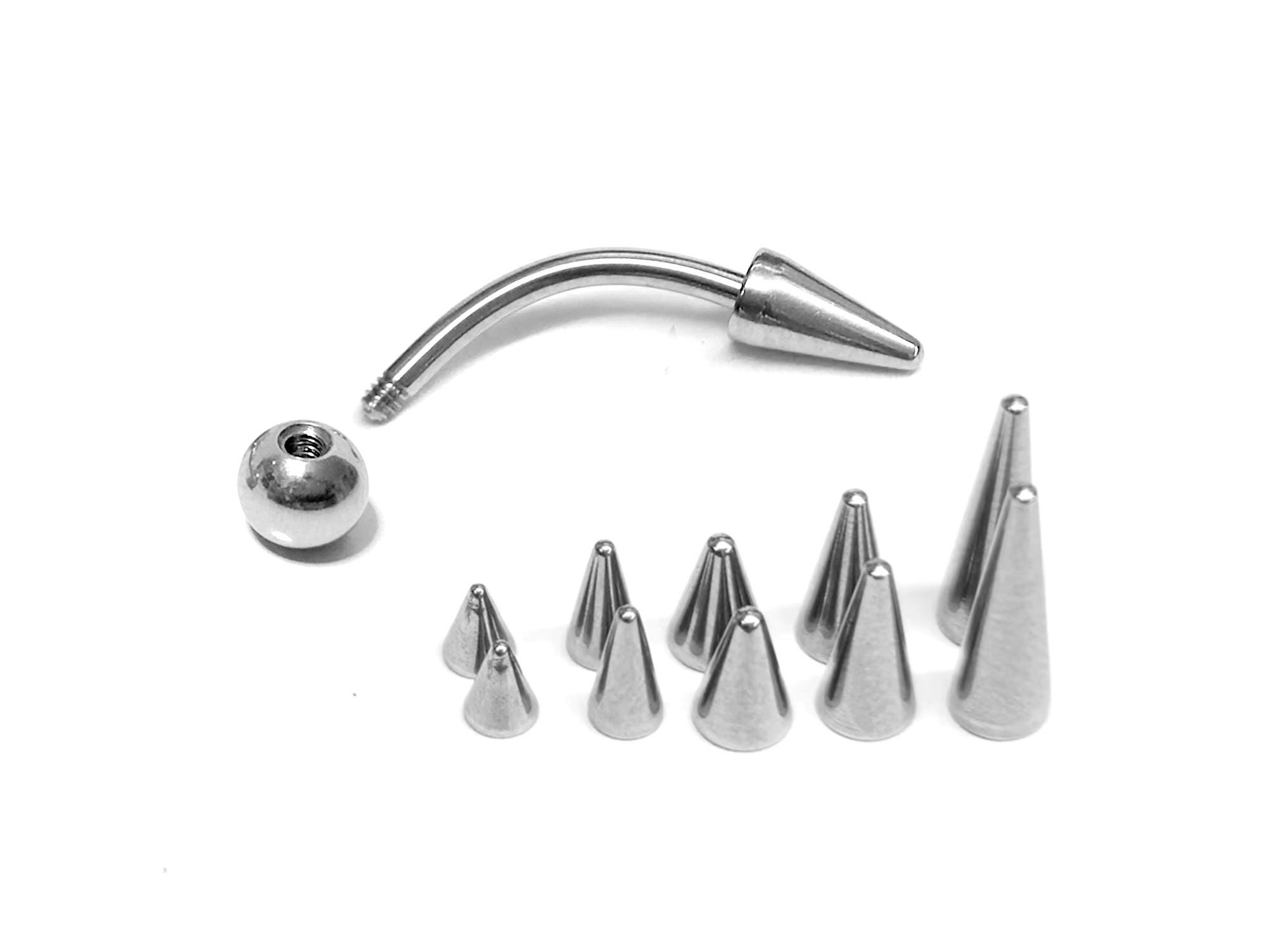 Titanium Spike Lip Piercing: Angel Fangs, Custom Cone Sizes - Etsy