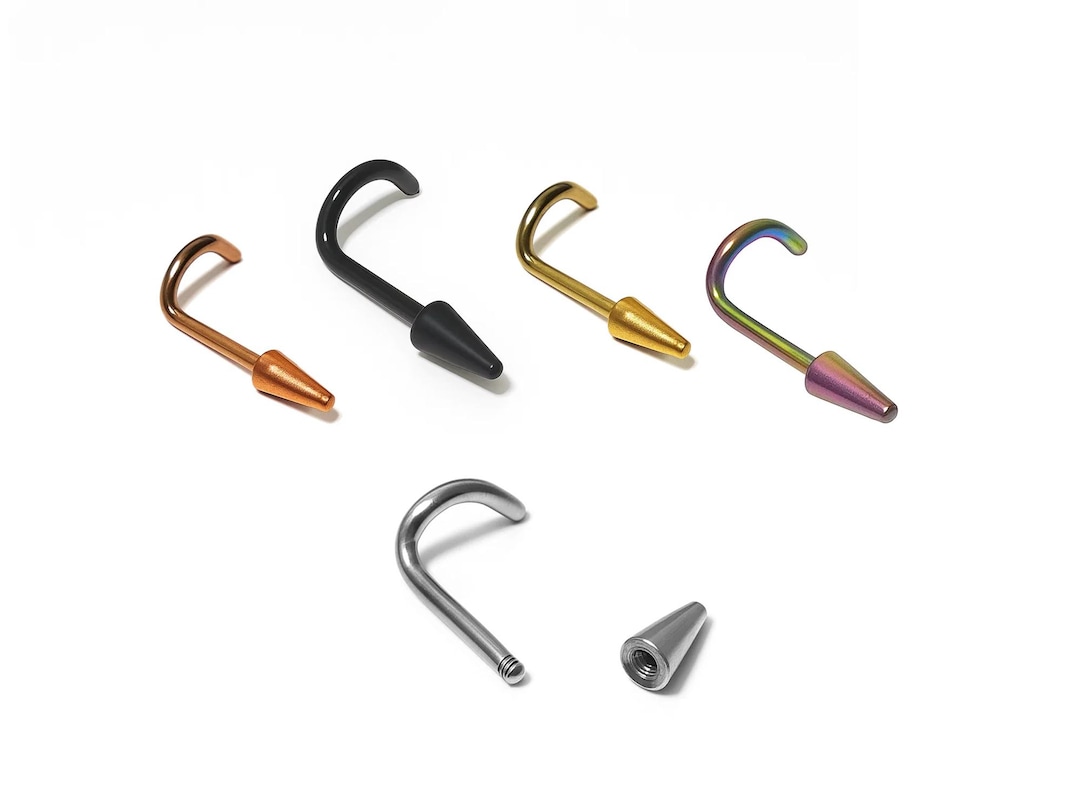 Titanium Cone/spike Nose Stud: ASTM Implant Grade Body Piercing - Etsy