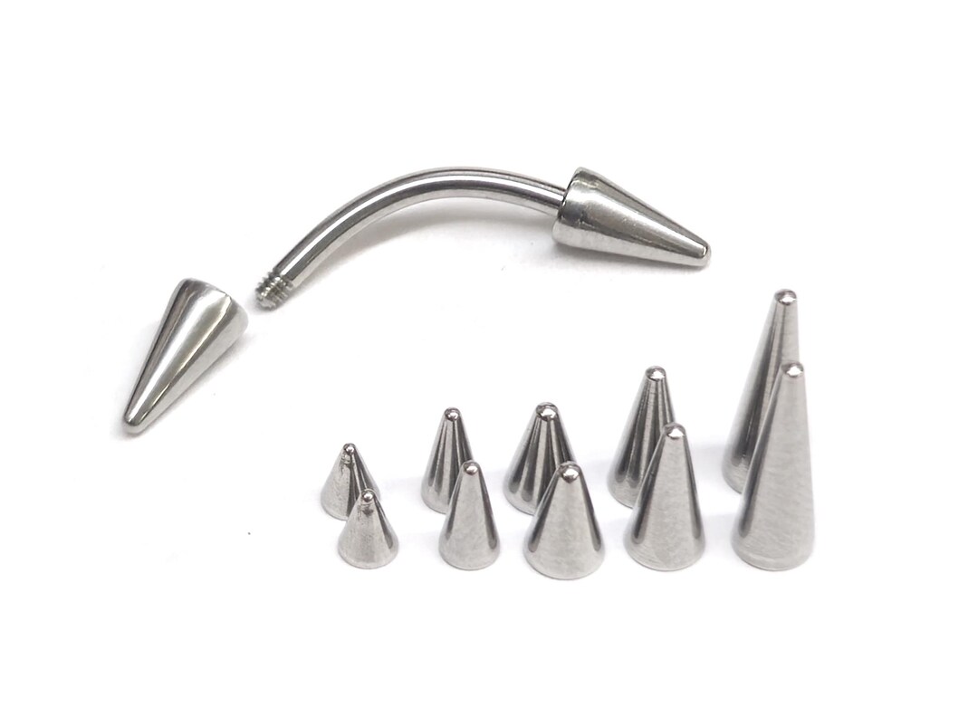 Titanium Cone Spike Eyebrow Piercing: Rook Cartilage Jewelry (18g 16g ...