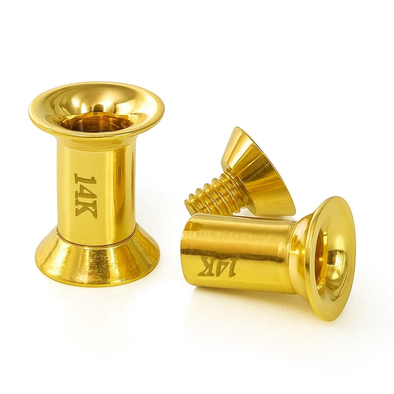 14k Gold Ear Tunnel Plug - Etsy