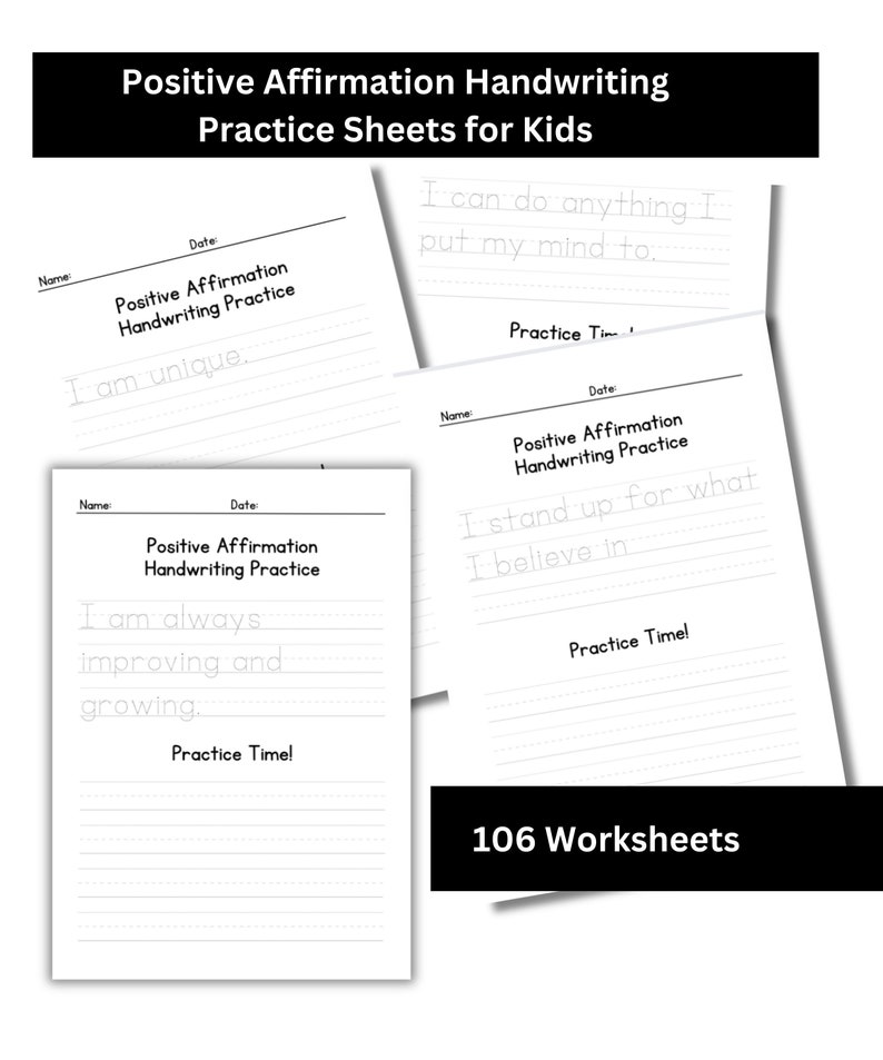 Handwriting Practice Worksheets Bundle, Printable Handwriting Workbook ...