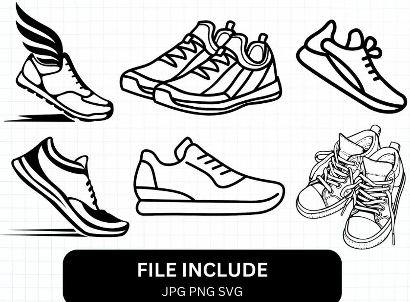 Sneaker Svg, Fashion Svg, Running Shoes Svg, Boots Svg Png, Sneakers ...