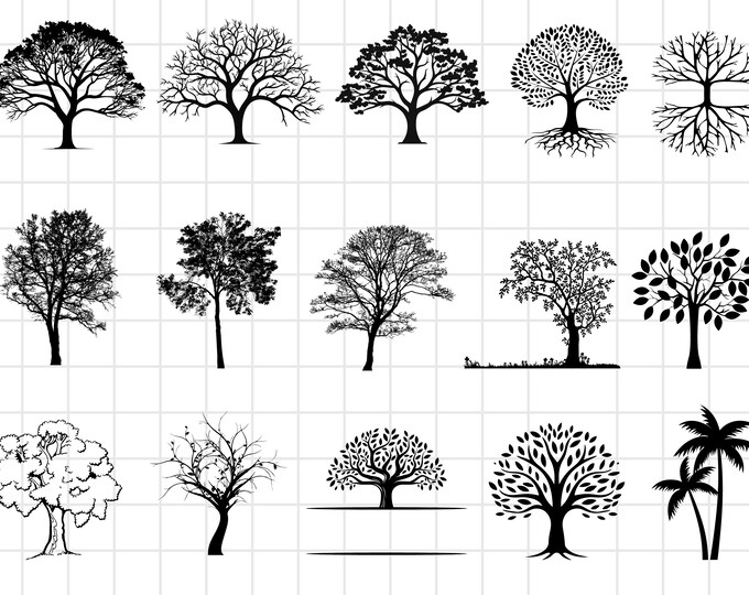 Tree Line Svg, Forest Svg, Trees Clip Art, Cut File for Cricut, Pine ...