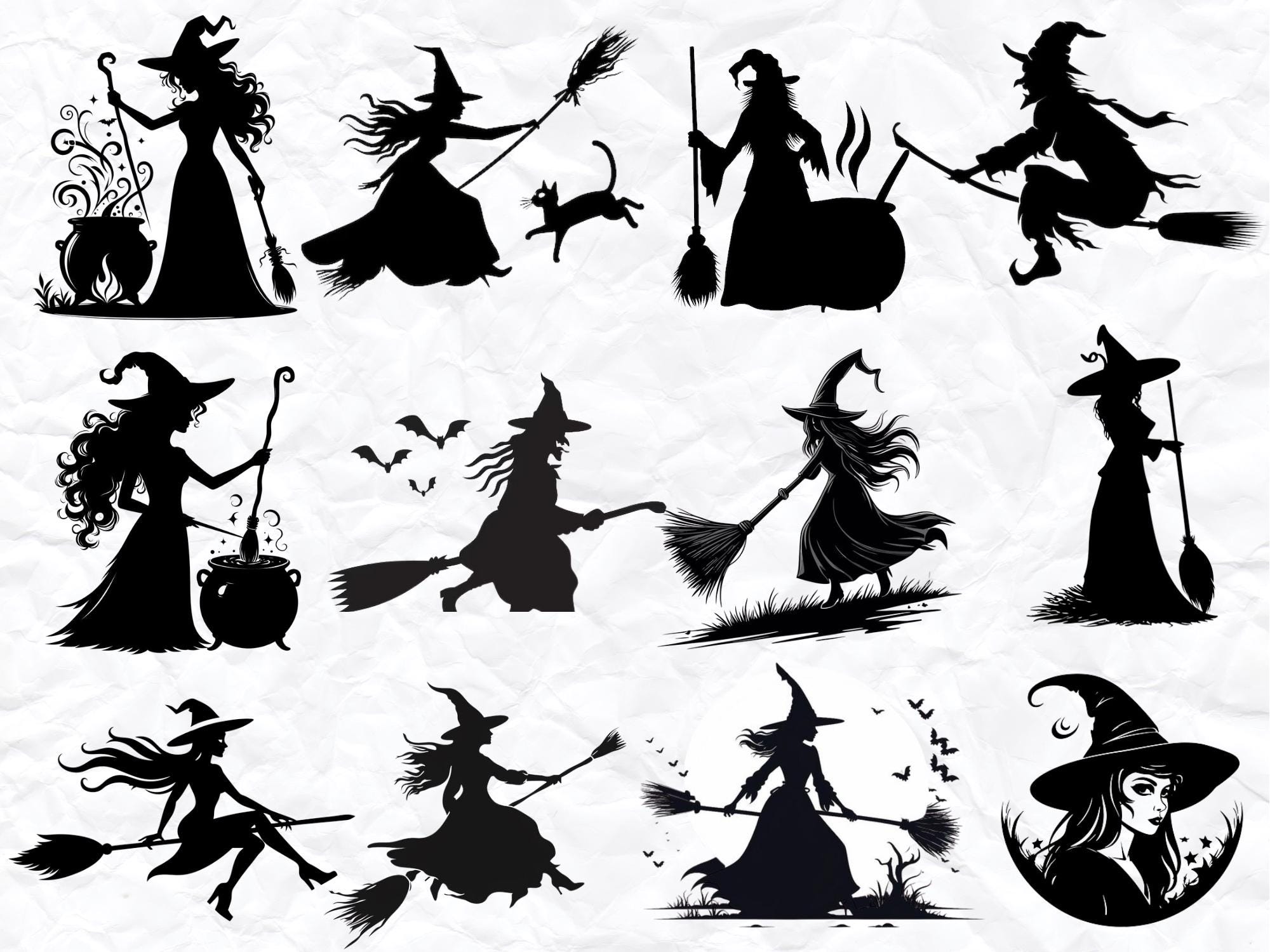Witch Svg Bundles, Witch Svg, Halloween Svg Bundles, Haloween Witch Svg ...