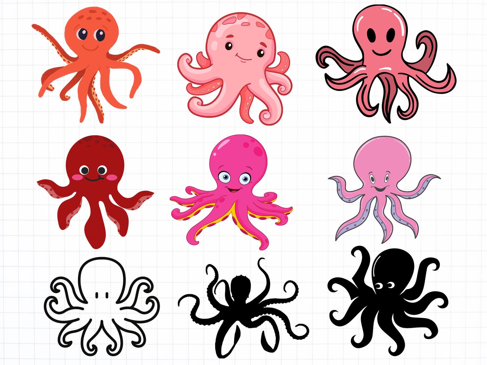 Octopus Svg Png, Underwater Svg, Sea Life Svg, Ocean Svg, Octopus ...