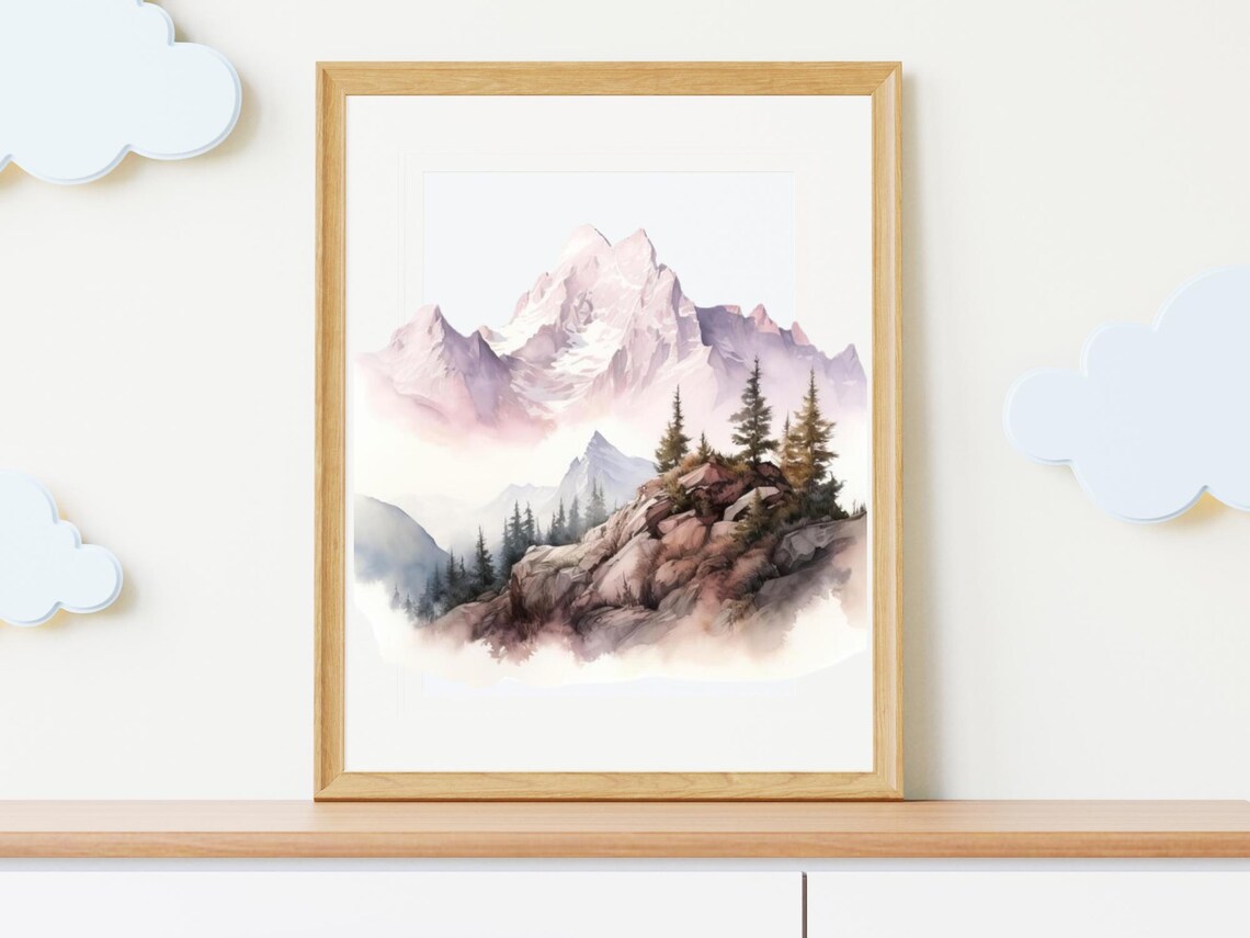 Water Color Mountain Svg Bundles, Mountain Svg Bundles, Mountain ...