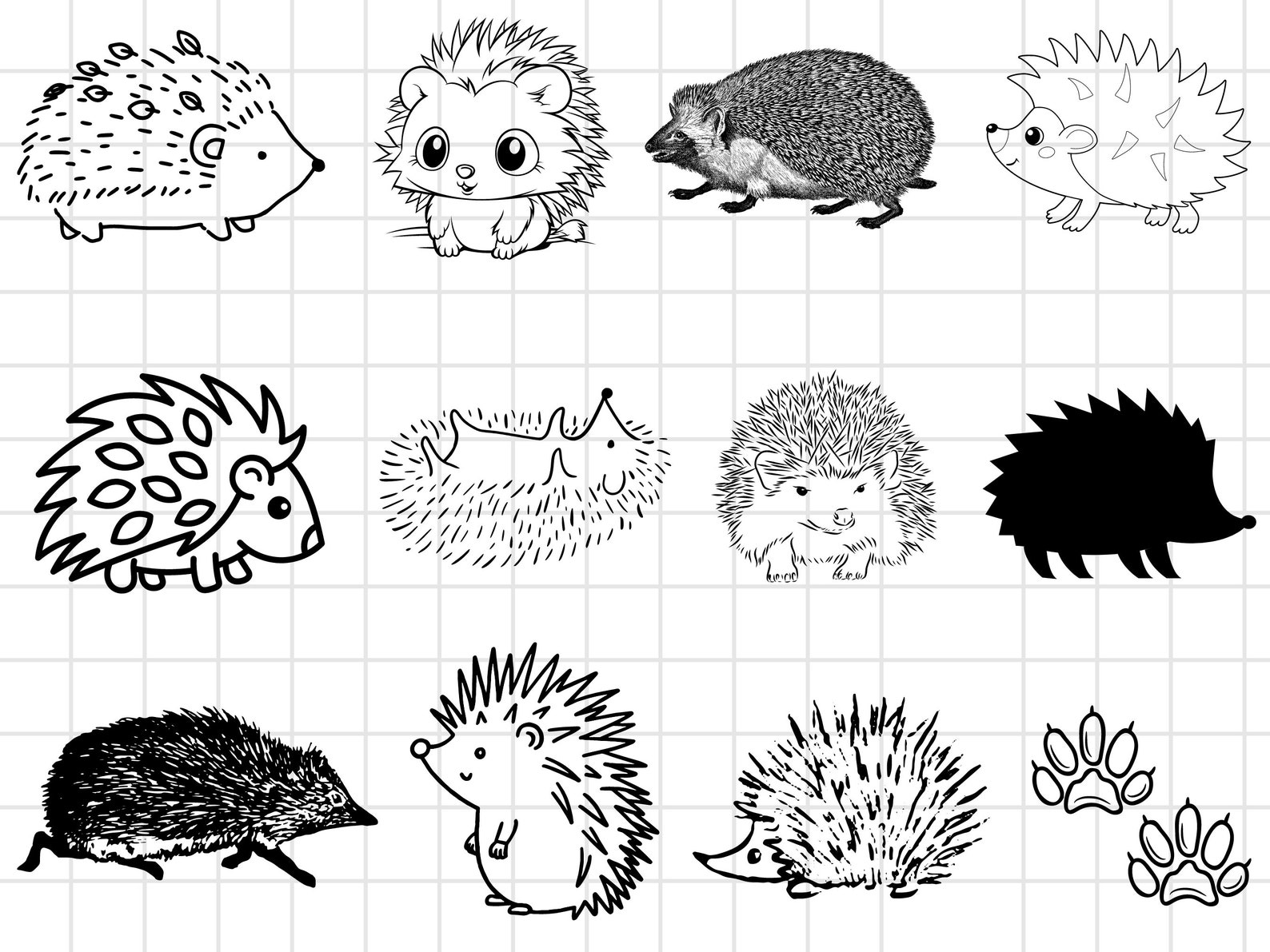 Hedgehog Svg Bundle, Hedgehog Svg, Hedgehog Clipart, Hedgehog Cut Files ...