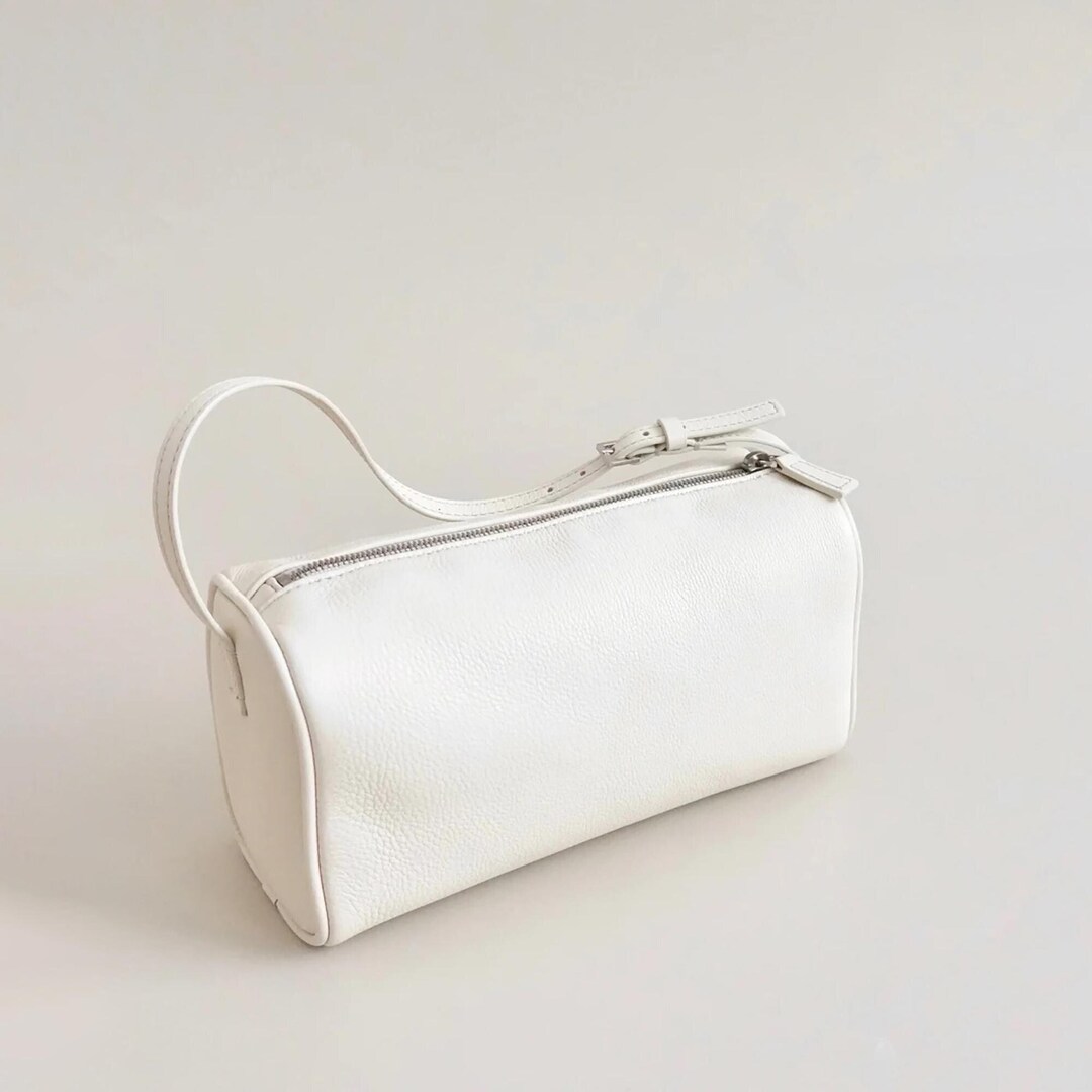 Leather 90s Pouch, Minimal Handbag, Small Top Handle Bag, Mini Tote ...