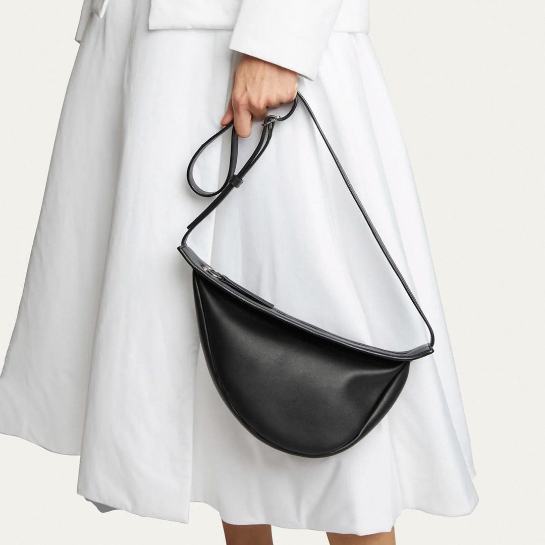 Leather Shoulder Bag, Minimal Design Handbags, Genuine Leather Tote ...