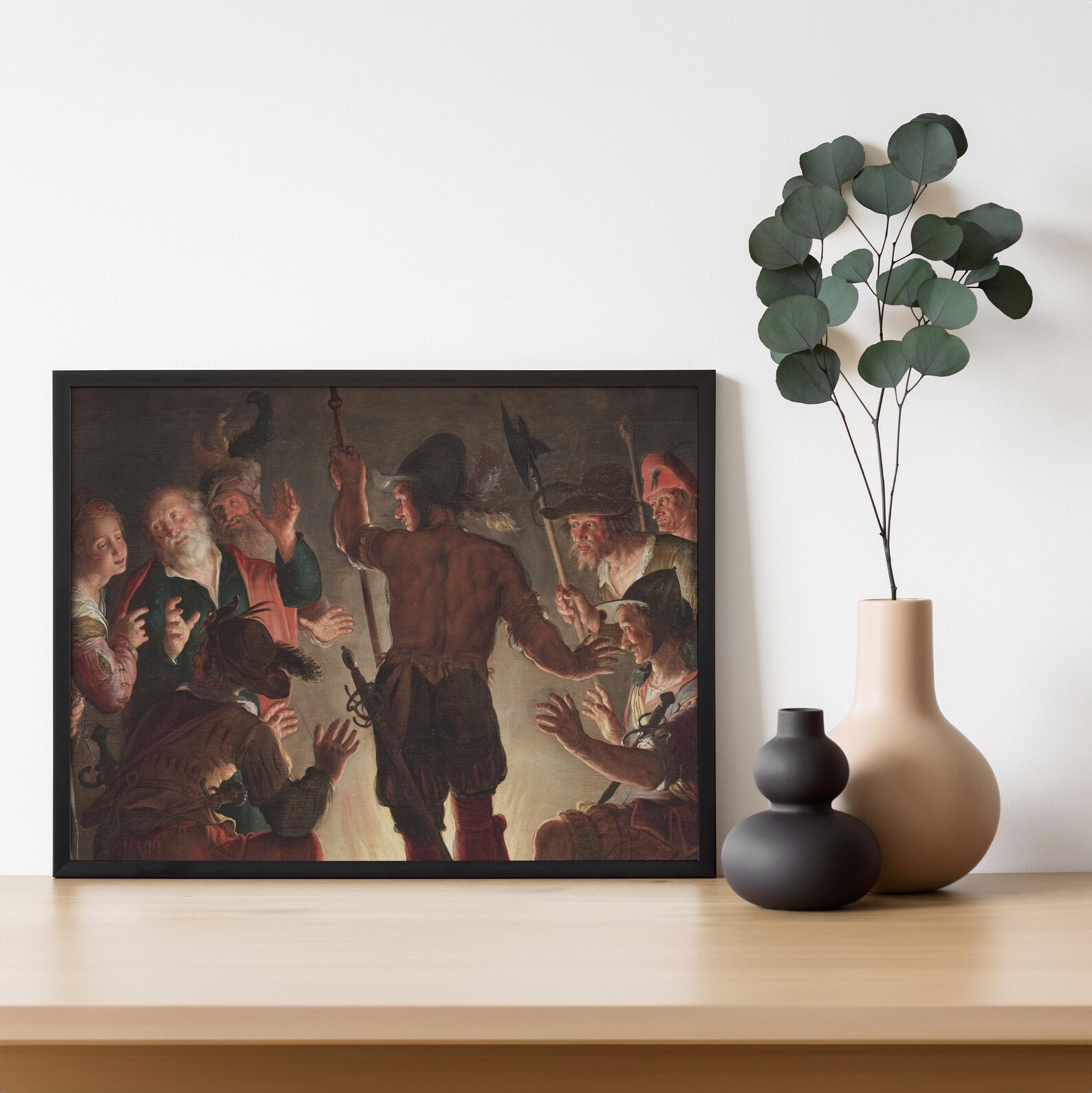 Antique Renaissance Scene, Classic Original Vintage Art Print ...