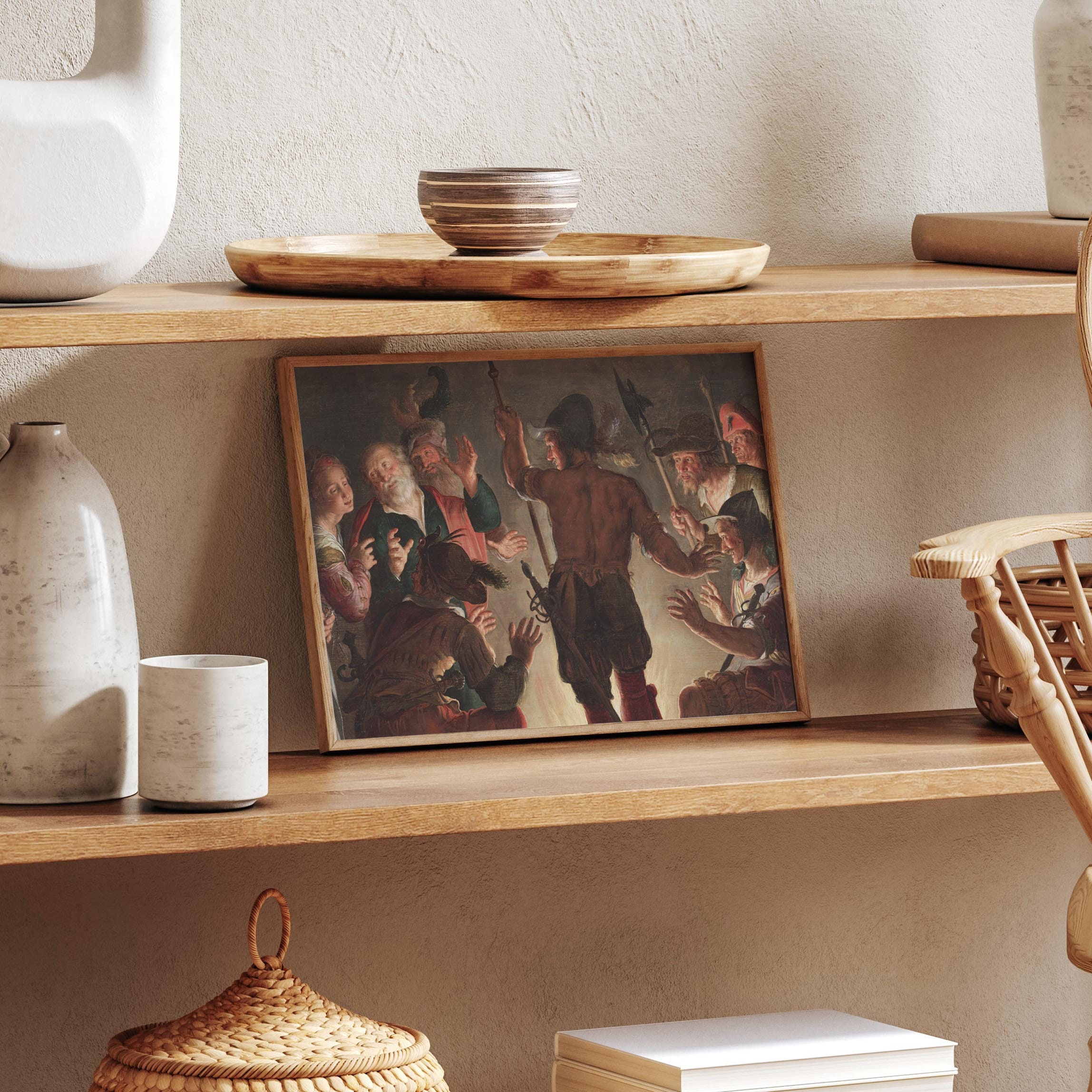 Antique Renaissance Scene, Classic Original Vintage Art Print ...