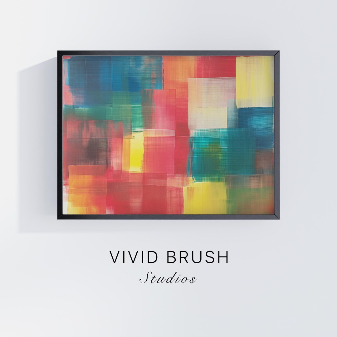 Abstract Square Wall Art Printable Artwork Bright Abstract Digital ...