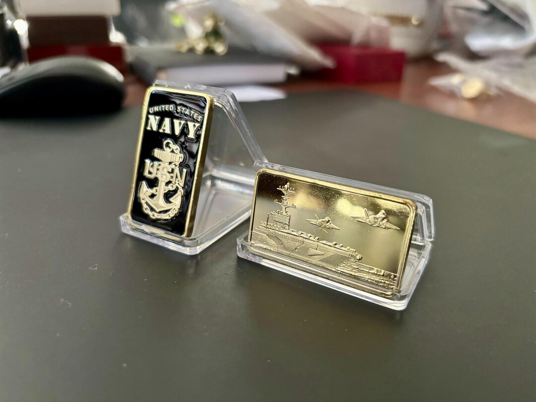 Gold USA Army NAVY Bar American Concept, Memorable Bar, Military Gift ...