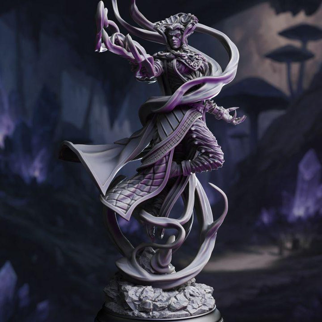 Zarinda, Planar Sorceress Miniature: Eldritch Void Mage, D&D Pathfinder ...