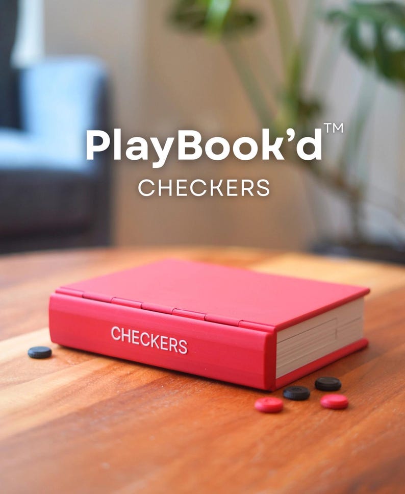 Magnetic Travel Checkers Set: Book Style Board Game, Compact Strategy ...