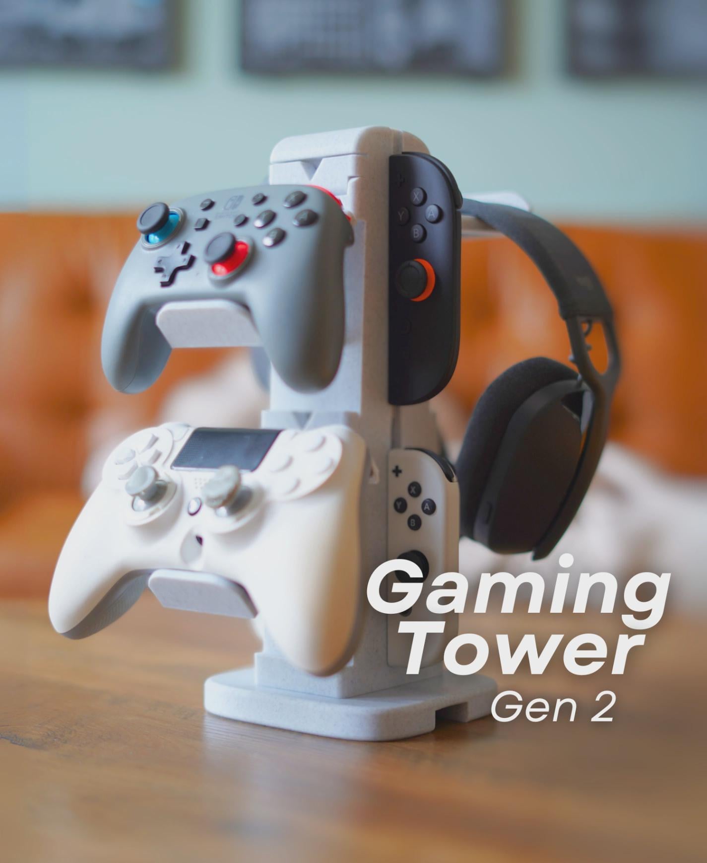 Gaming Tower Gen 2 – Controller & Headset Organizer With Charging - Etsy