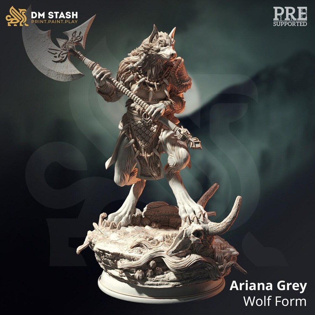 Ariana Grey – the Wolf Queen (wolf Form) – DM Stash – 32mm or 75mm ...