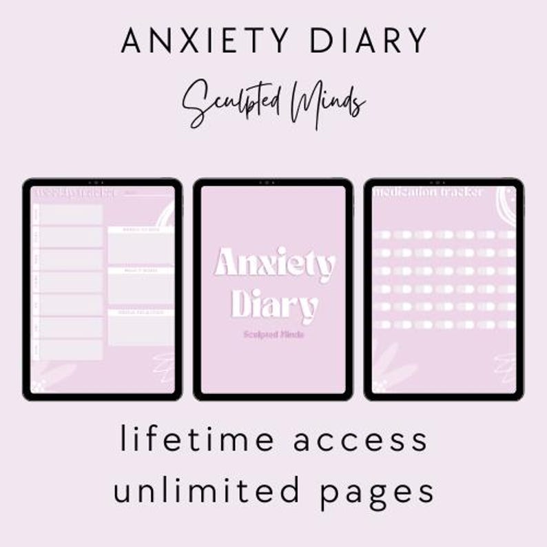 Digital Anxiety Diary / Journal - Etsy