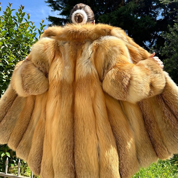 Red Fox Fur Coat - Etsy
