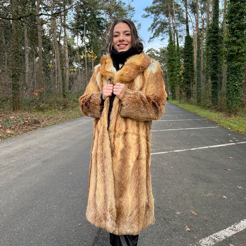 Red Fox Fur Coat - Etsy