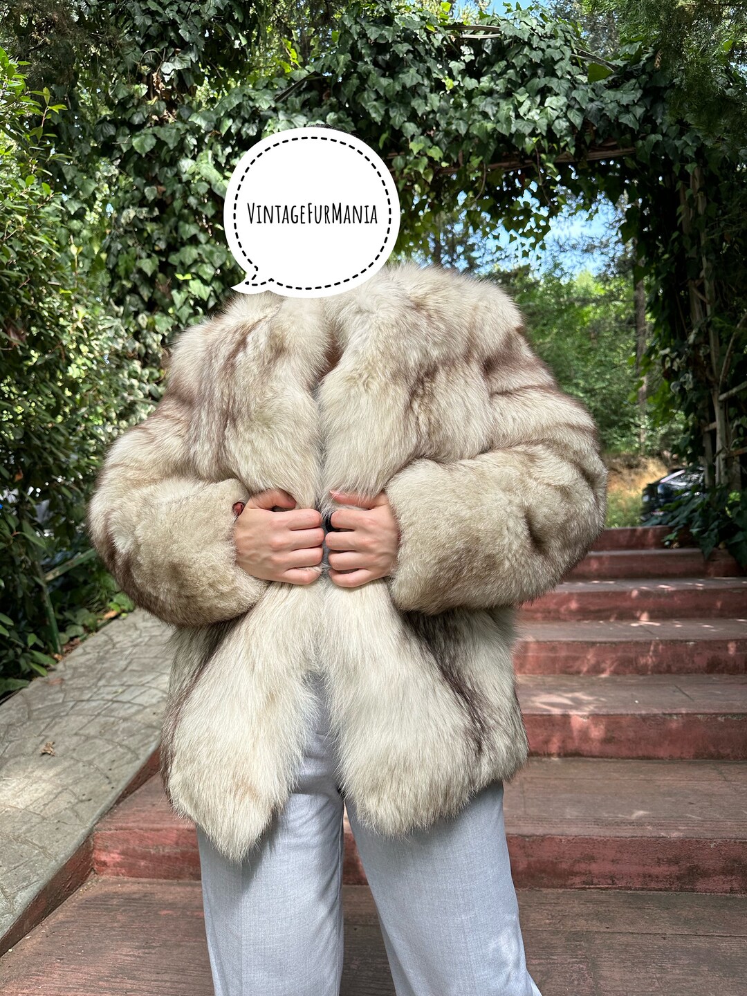 Fluffy Fox Fur Jacket, Small Size Fox Jacket, Real Fox Fur Jacket, Fox ...