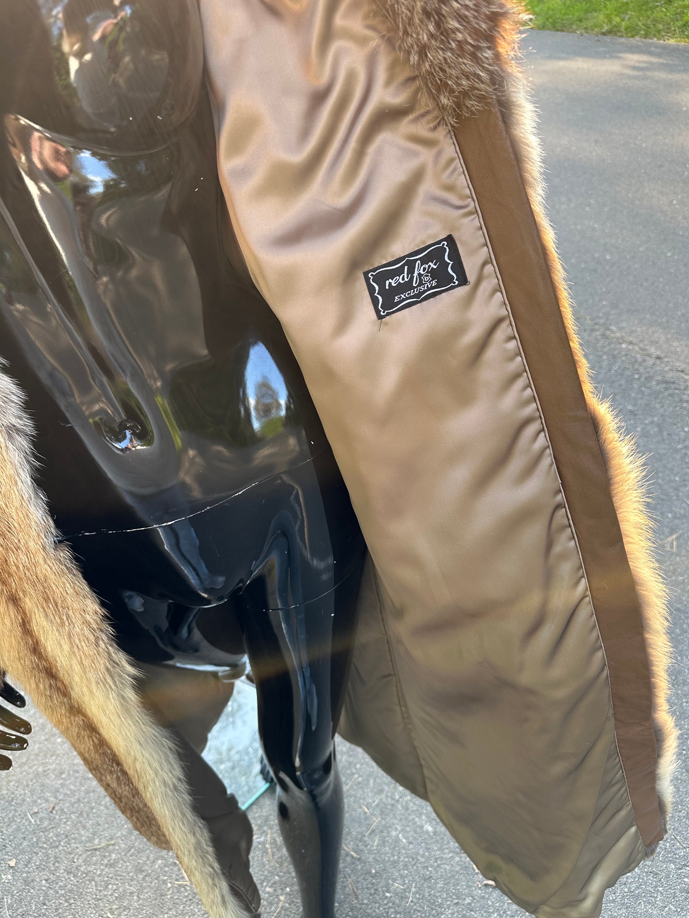 Glamorous Red Fox Fur Coat, Large Size Fox Fur Coat, Soft Fox Fur Coat ...