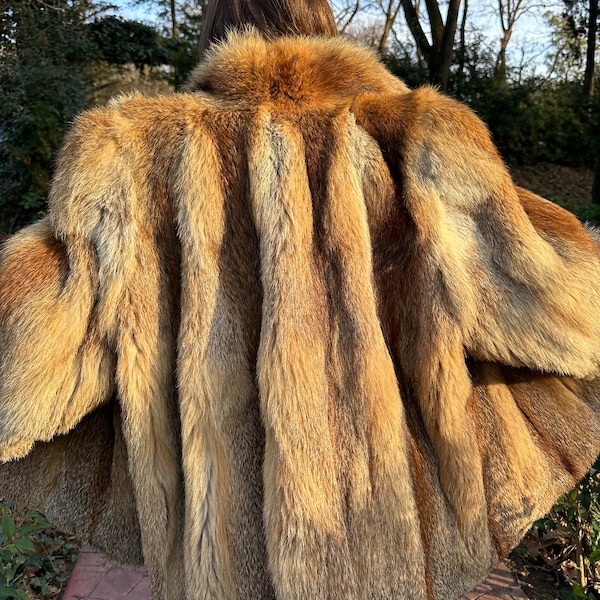 Red Fox Fur Coat - Etsy