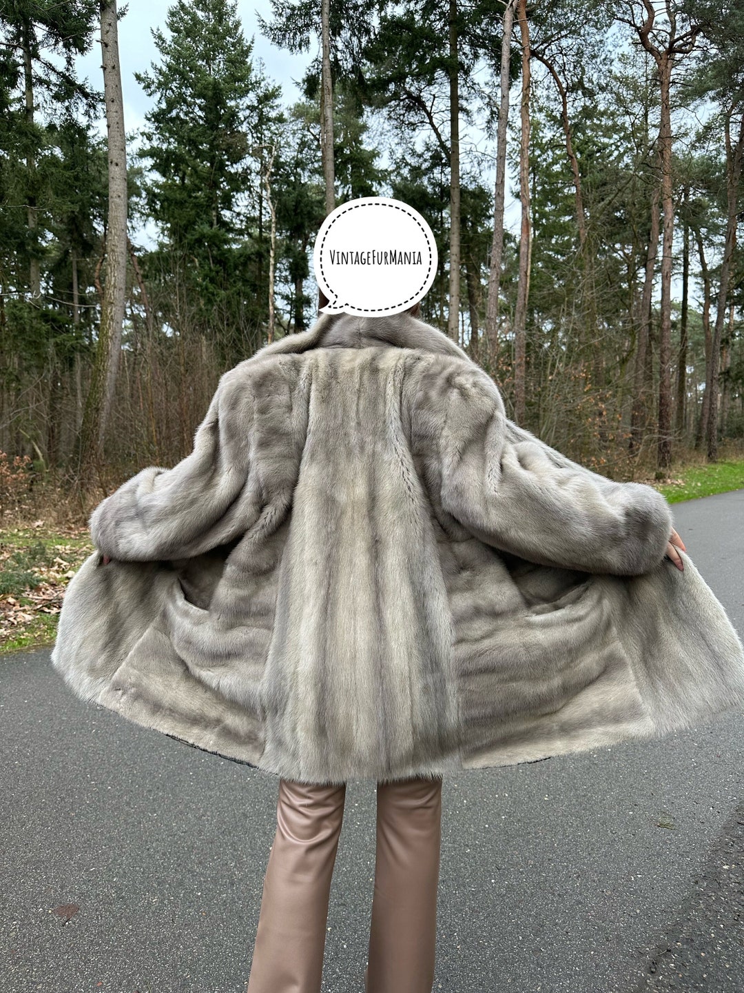 Grey Mink Fur Coat, Grey Mink Coat, Real Fur Coat, Mink Fur Coat, Mink ...