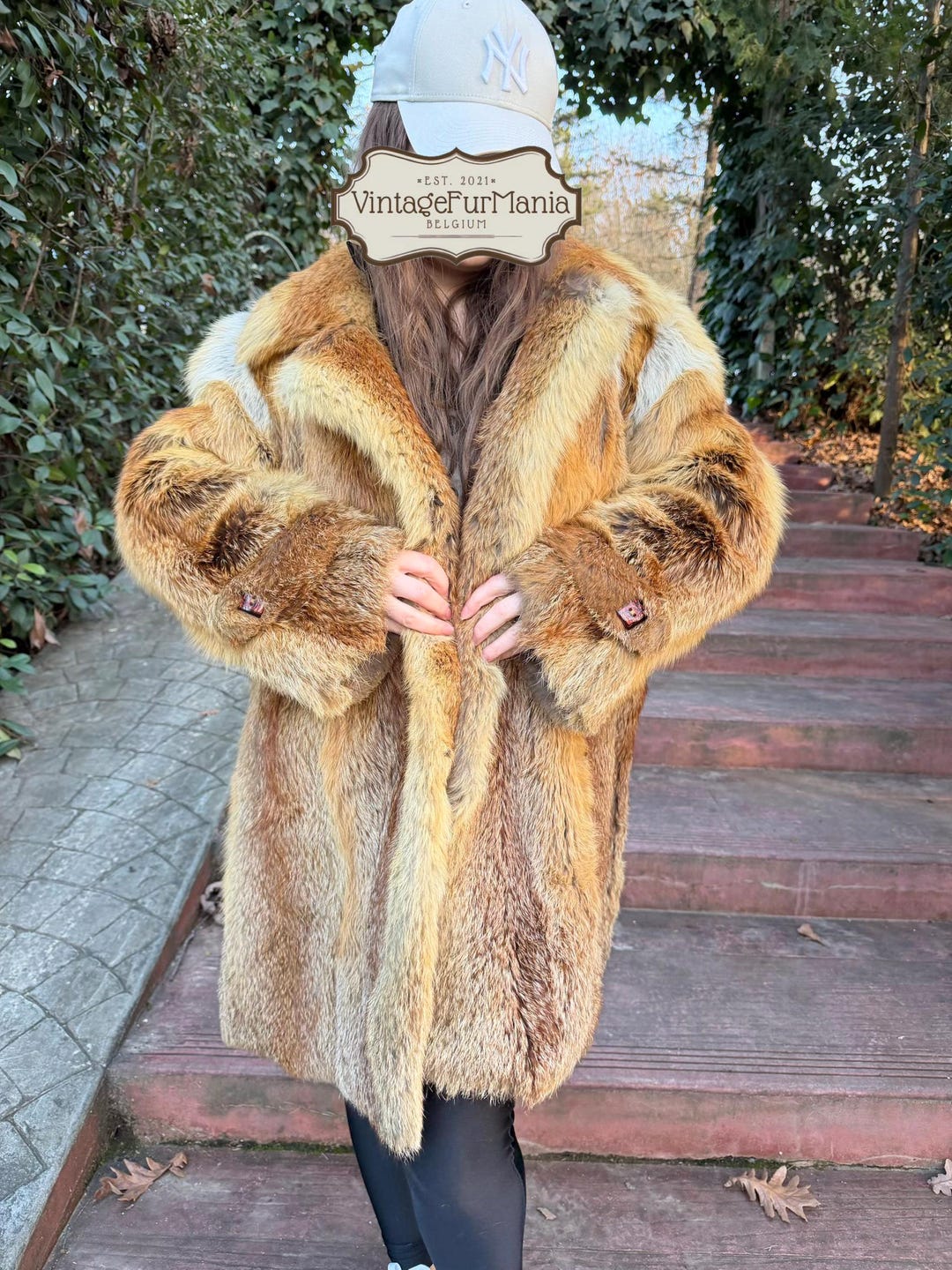 Red Fox Coat, XL Size, Red Fox Fur, Real Fur, Vintage Fur Coat, Fox ...